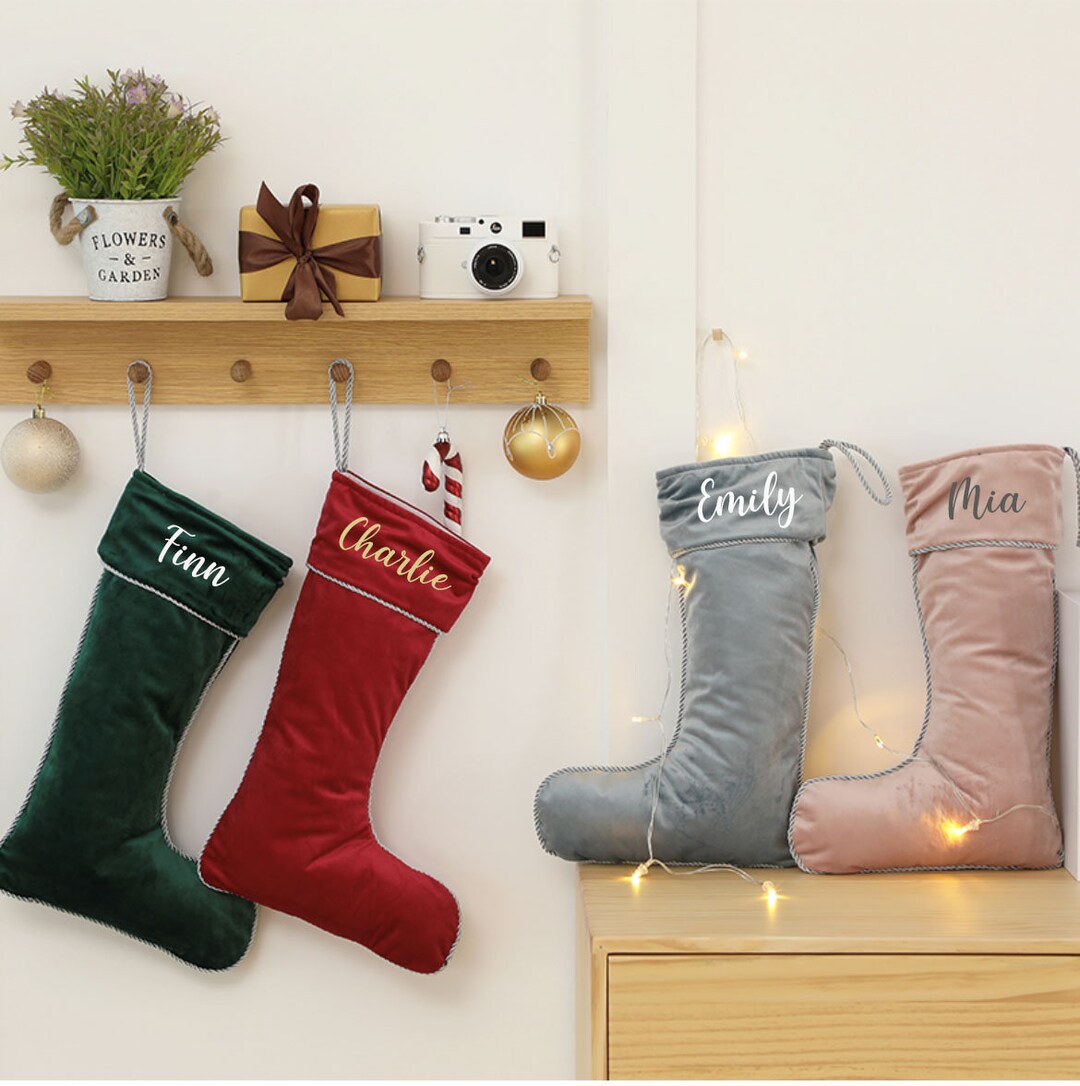 Personalised Luxury Velvet Christmas Stocking & Matching Dog Stocking ...