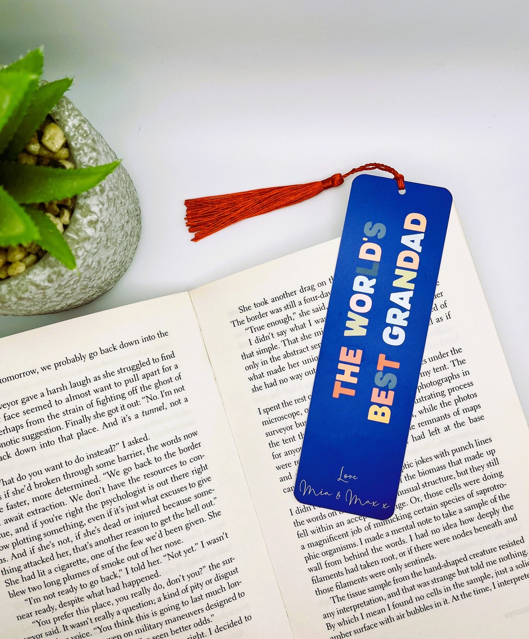 Personalized Grandad Bookmark, Father's Day Gift - Etsy
