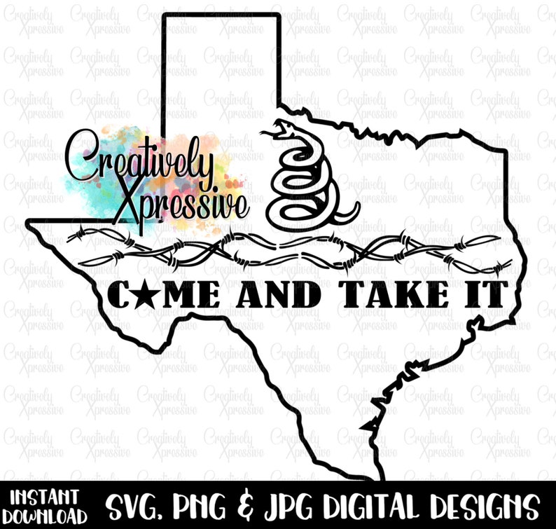 Texas Come and Take It SVG: Barbed Wire Border (digital Download) - Etsy