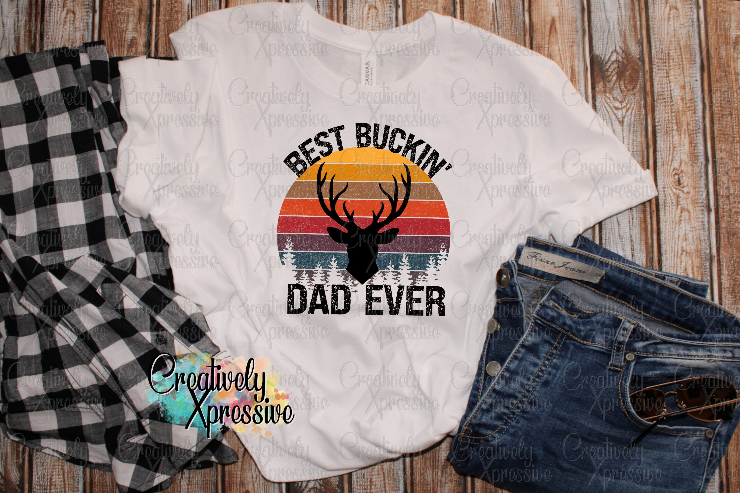 Father's Day, Best Buckin' Dad Ever, Best Dad, Deer, Buck, Hunting Dad ...