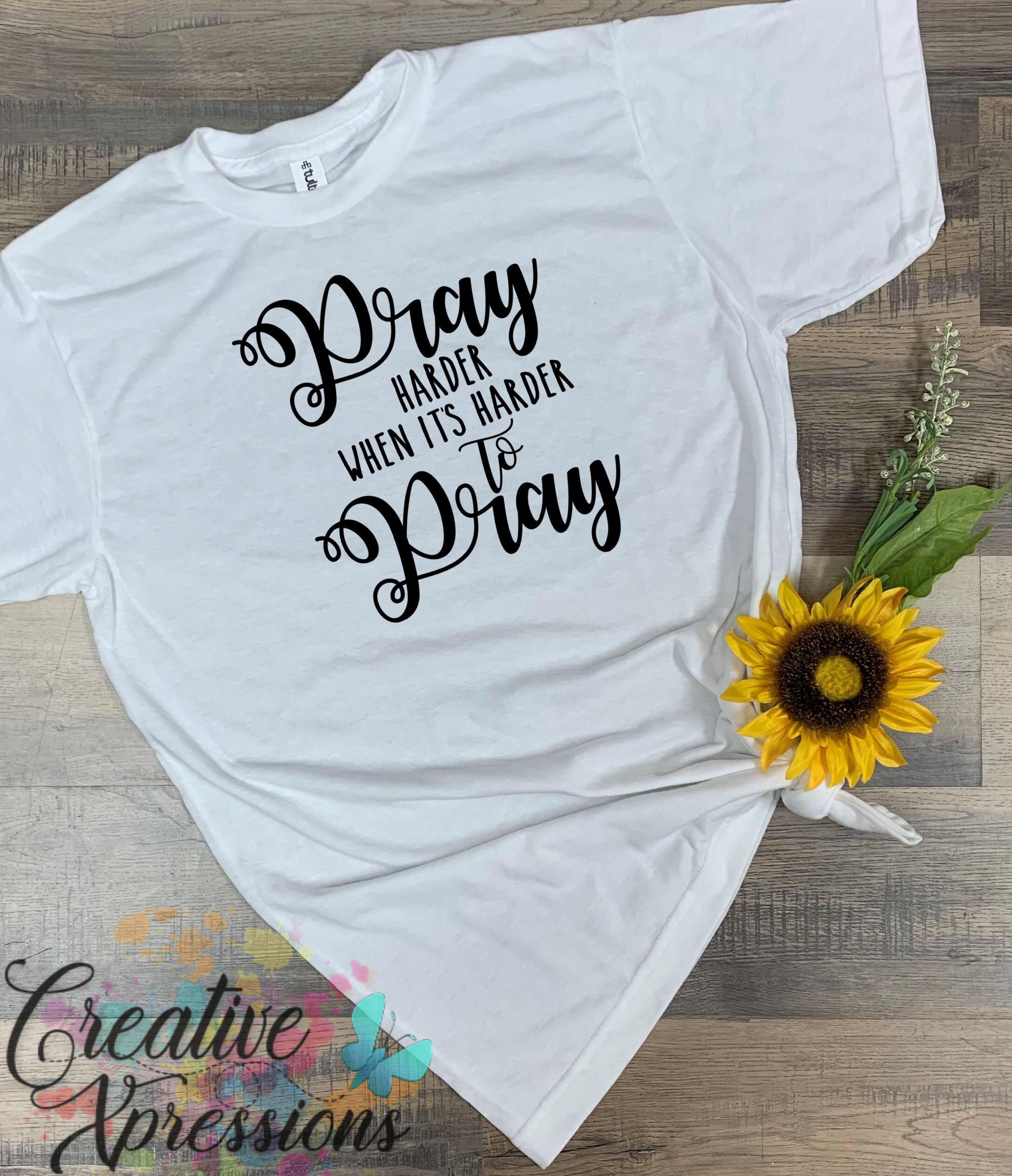 Pray Harder When It's Harder to Pray Png Jpg Pray | Etsy