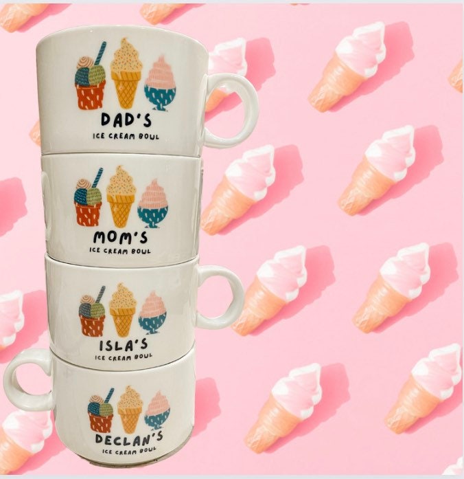 Custom Ice Cream Bowl - Etsy