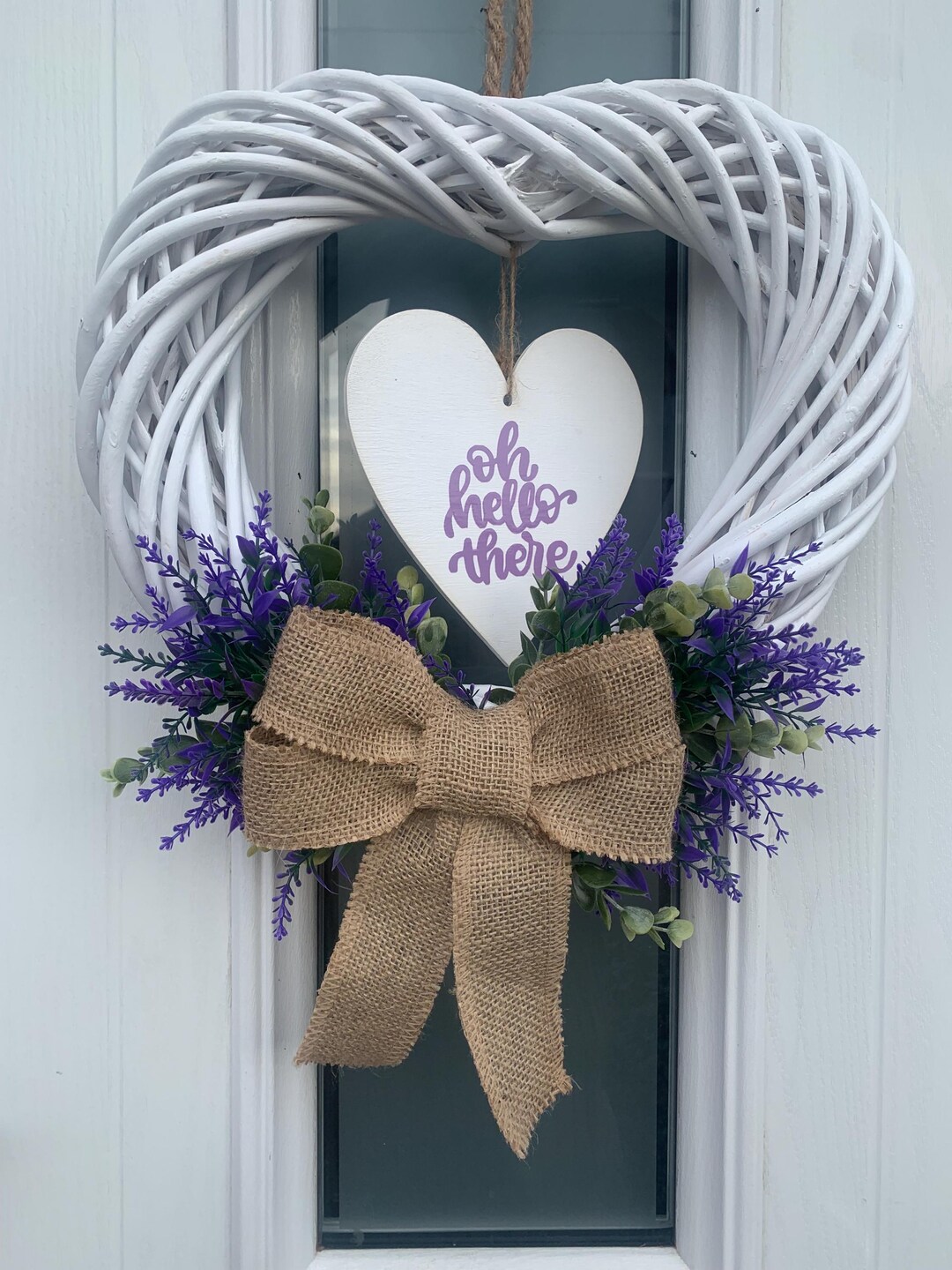Door Wreath/lavender/on the Door Wreath/sign/half Wreath/ Wreaths for ...