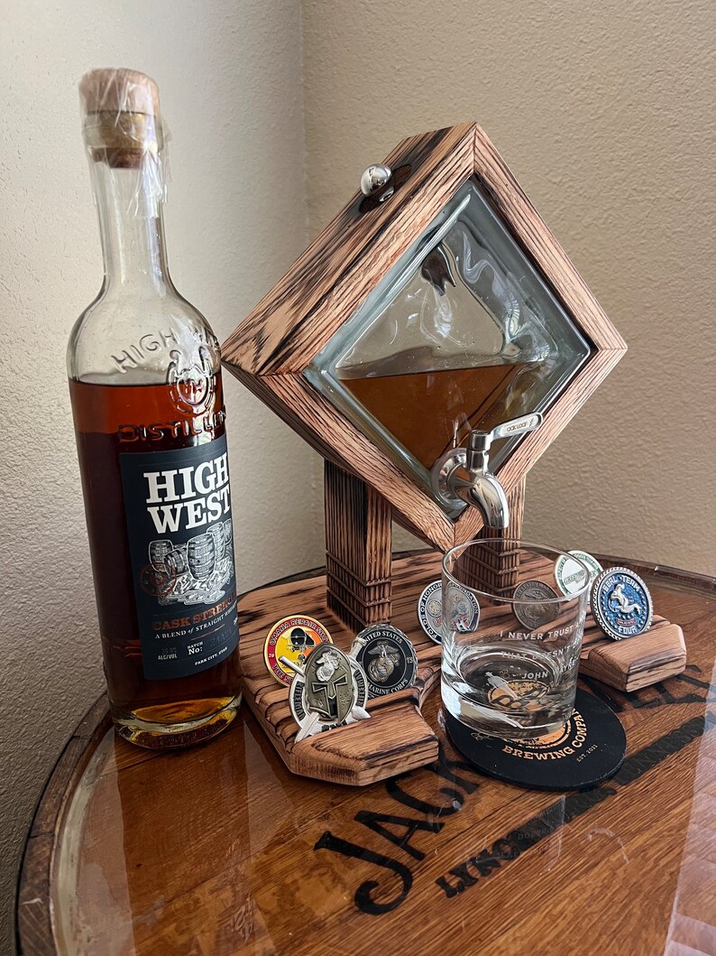 Whiskey Tap With Challenge Coin Base - Etsy