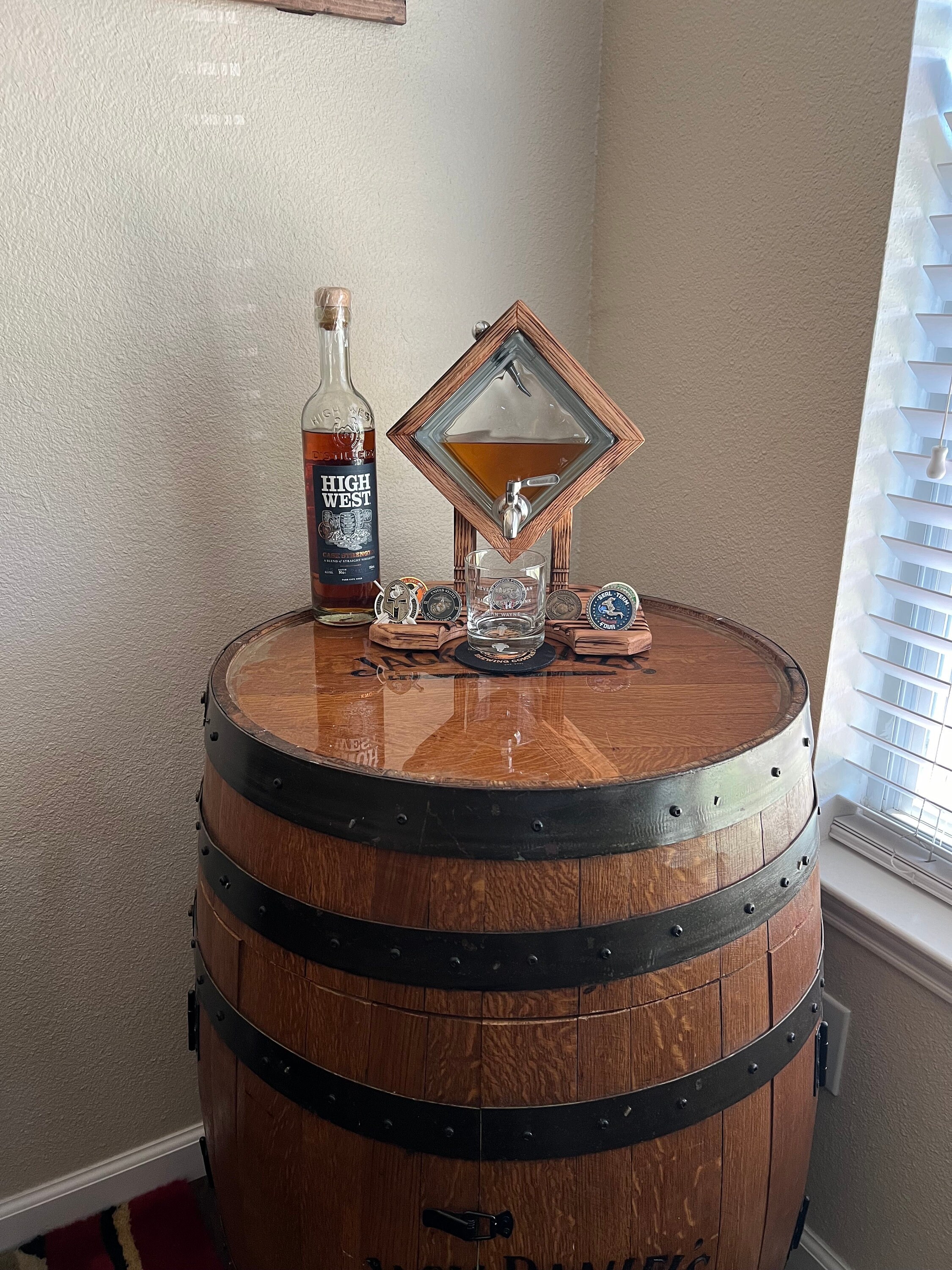 Whiskey Tap With Challenge Coin Base - Etsy