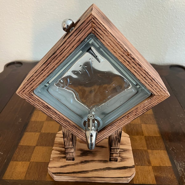 Glass Block Whiskey Decanter - Etsy