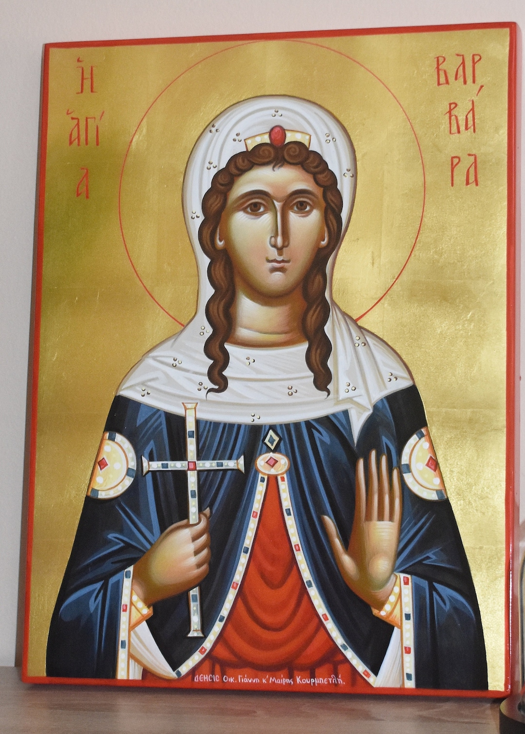 Saint Barbara Icon/handpainted Icon/great Martyr Saint Barbara ...