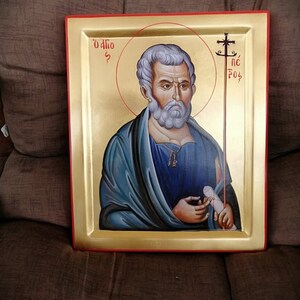 Saint Apostle Peter Icon/hand Painted Icon/religious Icon/handmade ...
