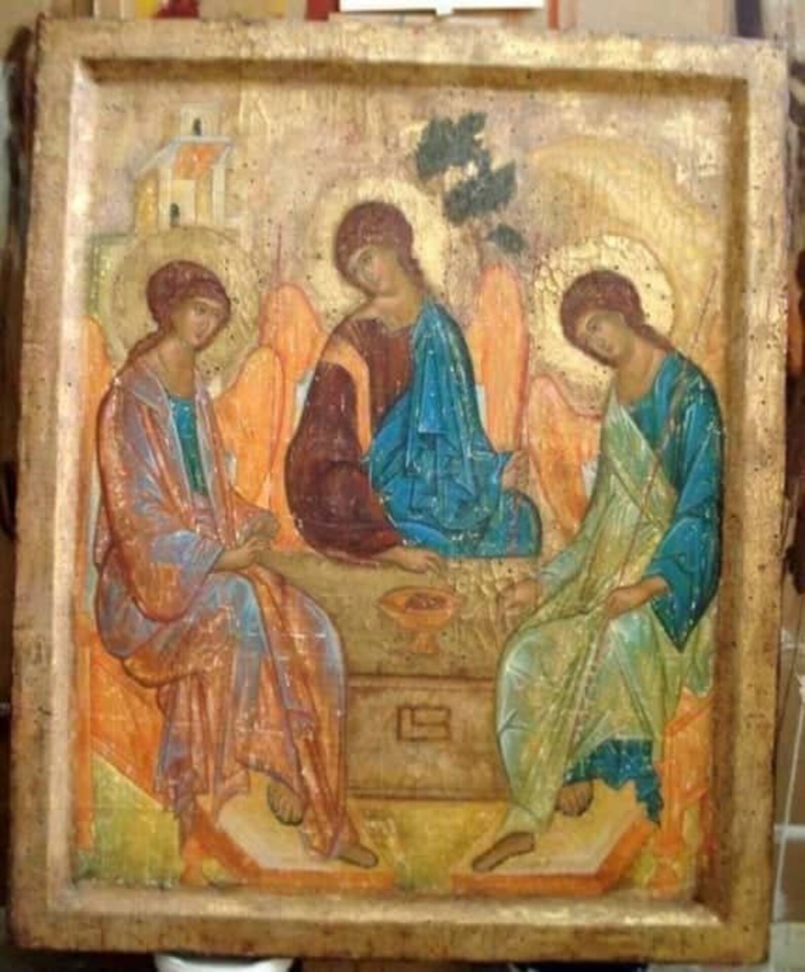 Holy Trinity Icon Rublev/orthodox Icon/orthodox Russian - Etsy