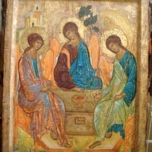 Holy Trinity Icon Rublev/orthodox Icon/hand Painted Icon/christian Icon ...