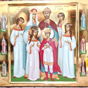Handmade Holy Romanov Family Icon: Gold Polished Orthodox Art/religious ...