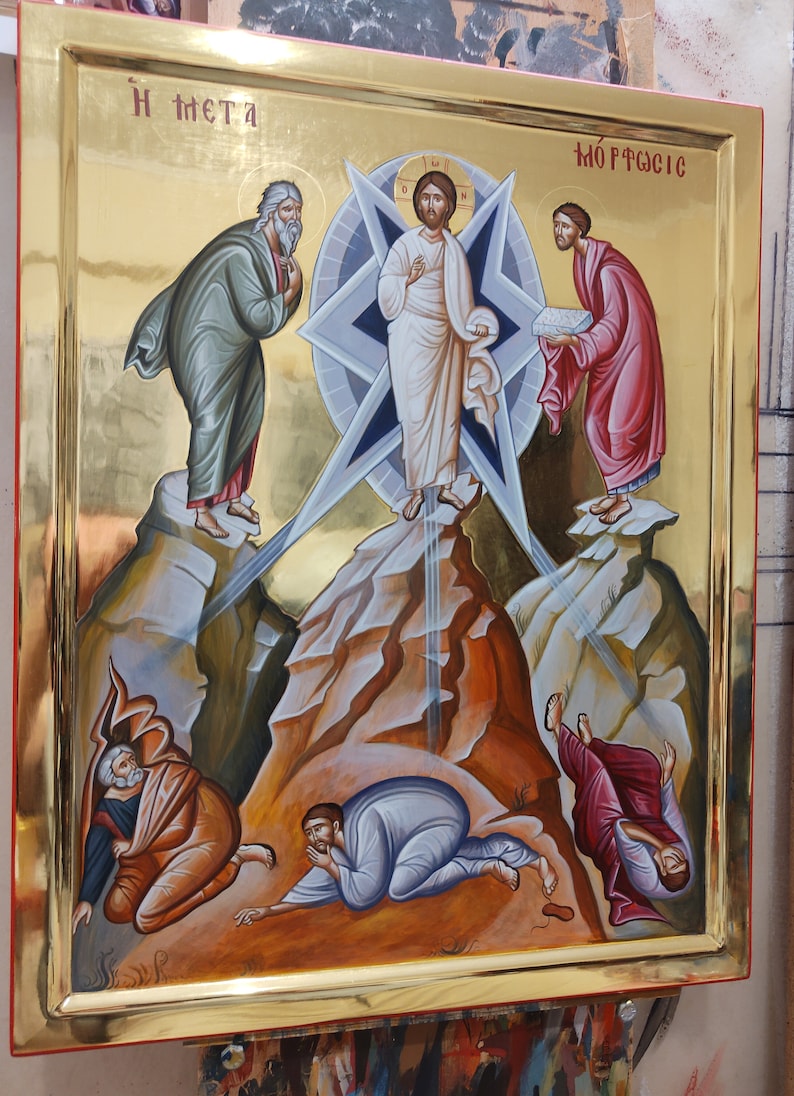 Transfiguration of Jesus Christ Icon: Hand-painted Orthodox Art ...