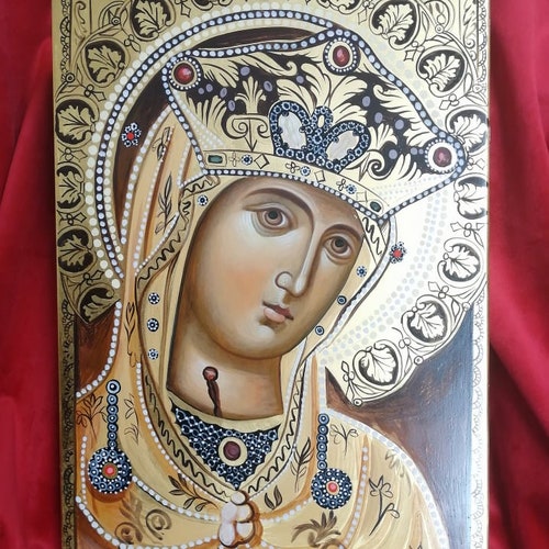 Mother of God Orthodox Icon Virgin Mary Theotokos Orthodox - Etsy