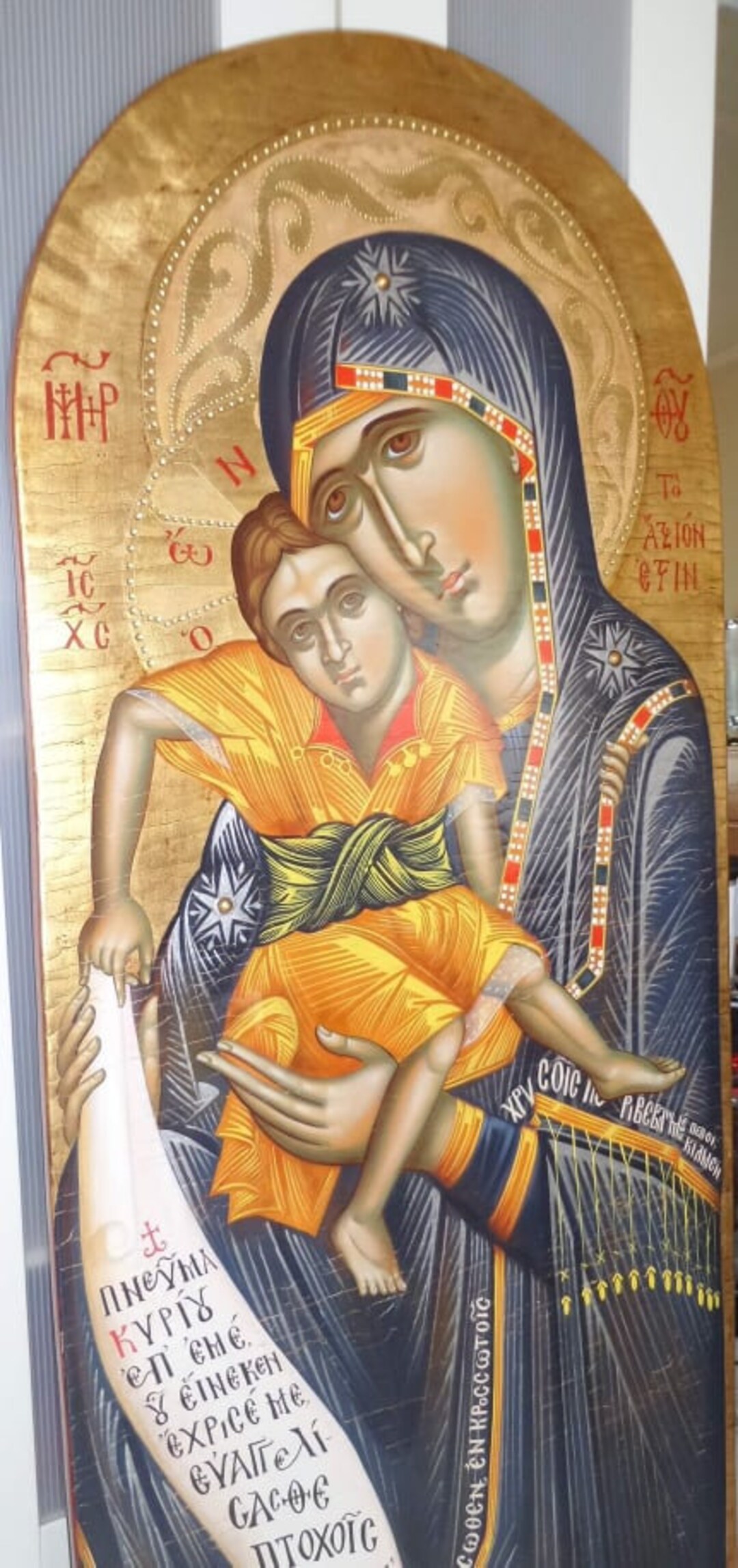 Virgin Mary Axion Estin/handpainted Icon/mount Athos/handmade Icon ...