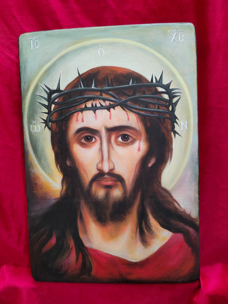 Jesus Christ Icon/handpainted Icon/face of God/hand-painted/ - Etsy