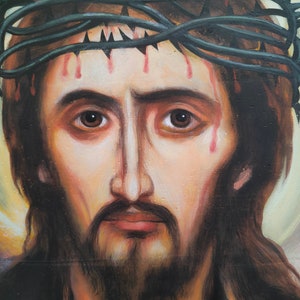Jesus Christ Icon/handpainted Icon/face of God/hand-painted/greek Icon ...