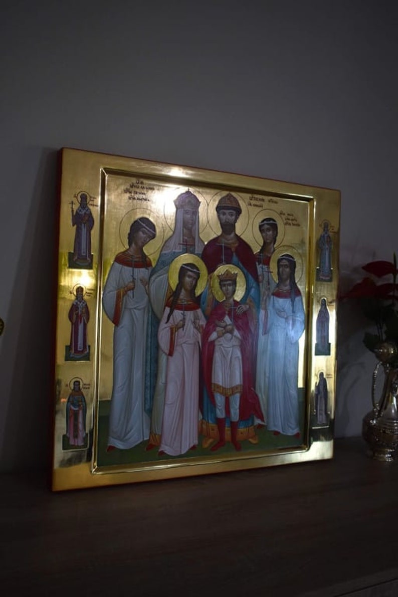 Handmade Holy Romanov Family Icon: Gold Polished Orthodox Art/religious ...