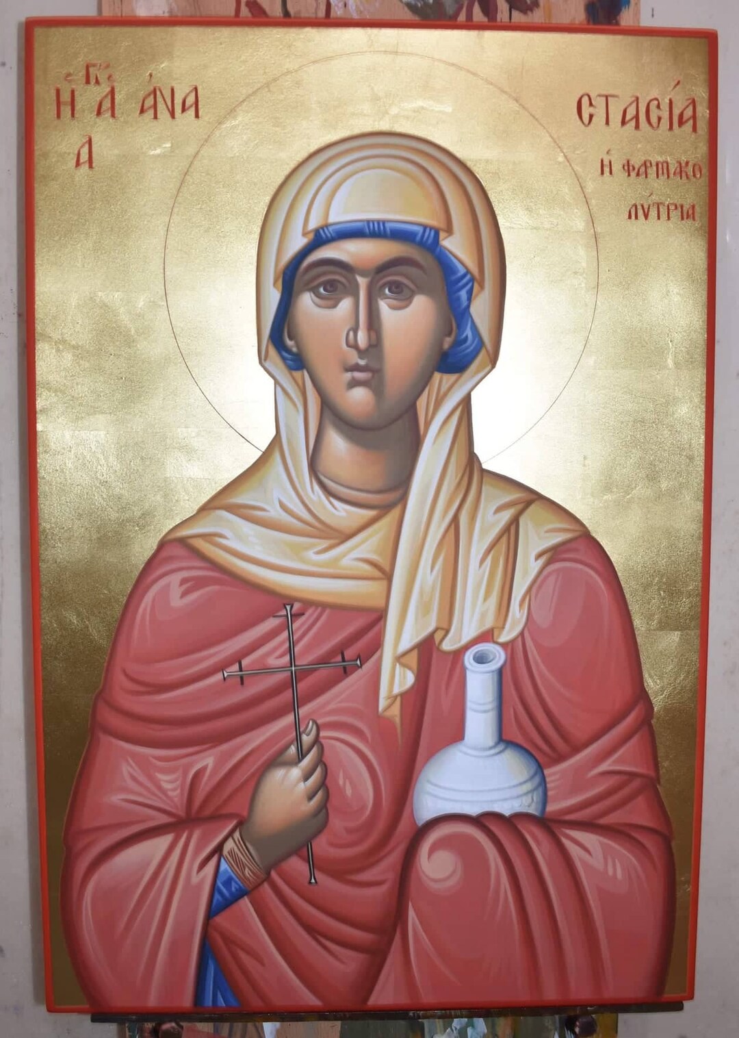 Saint Anastasia Pharmakolytria Icon: Handmade Byzantine Religious Art ...