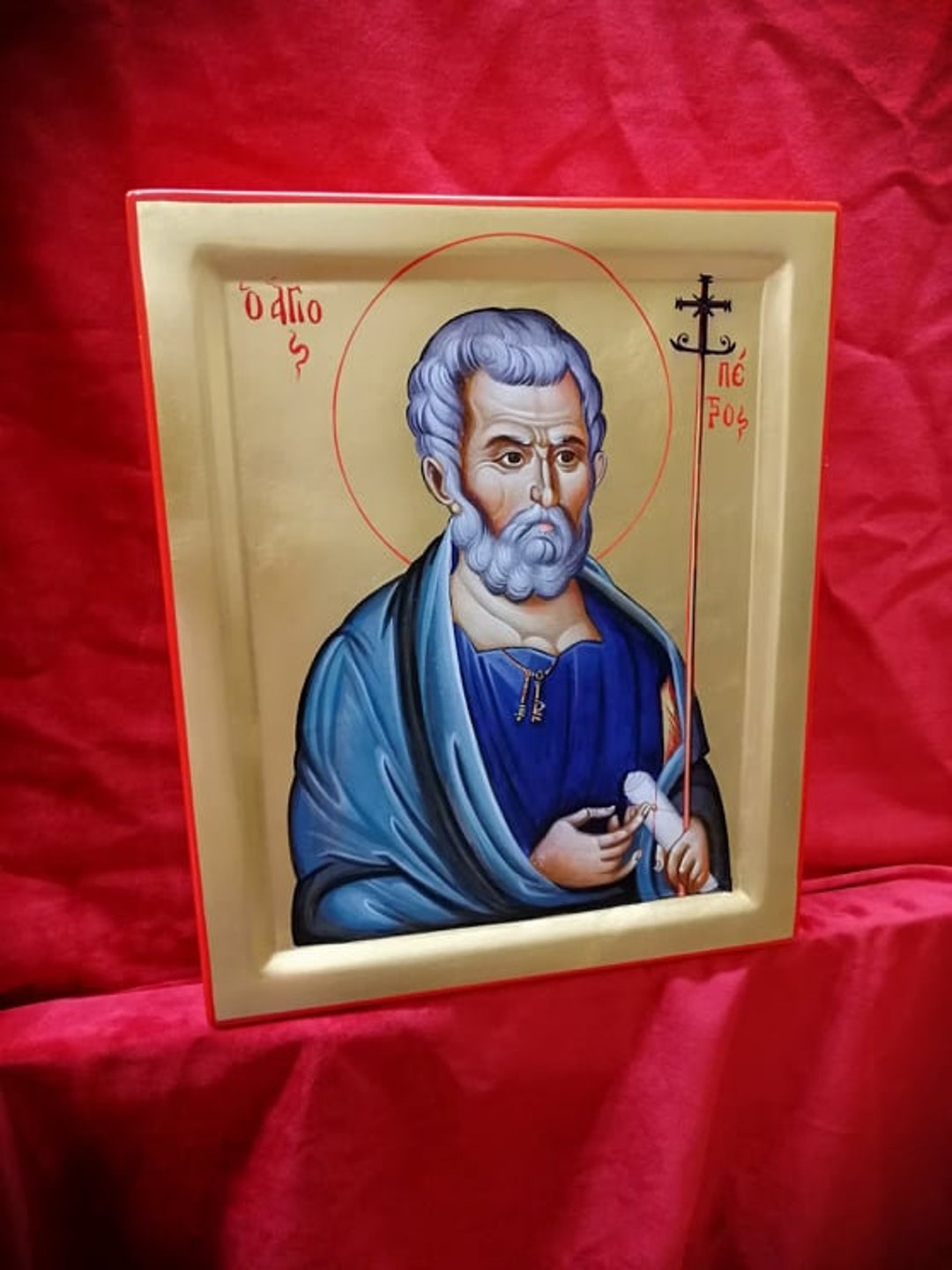 Saint Apostle Peter Icon/hand Painted Icon/religious Icon/handmade ...