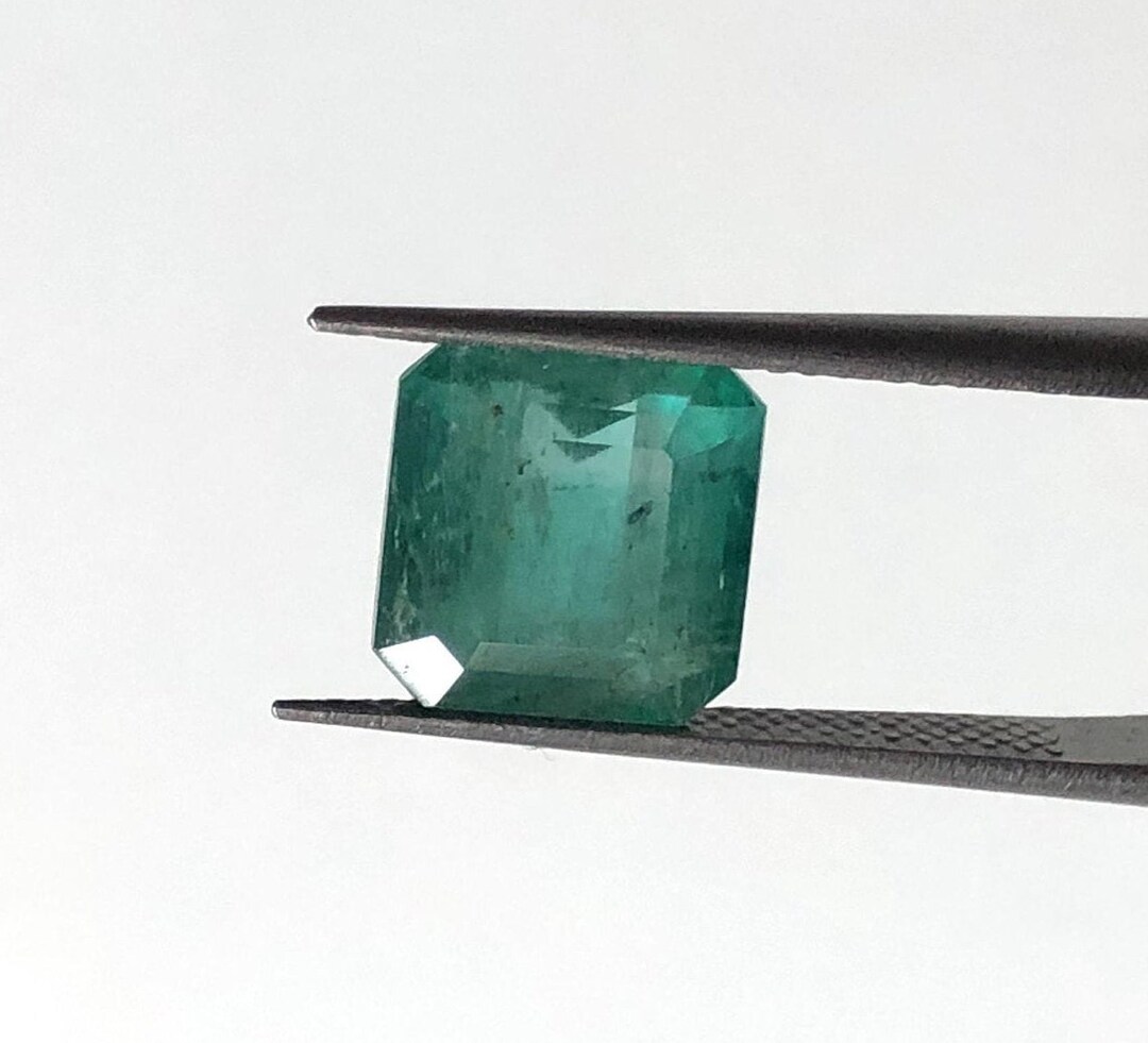 Certified 6.6x5x3mm Natural Emerald Faceted Emerald Cut Gemstone Loose ...