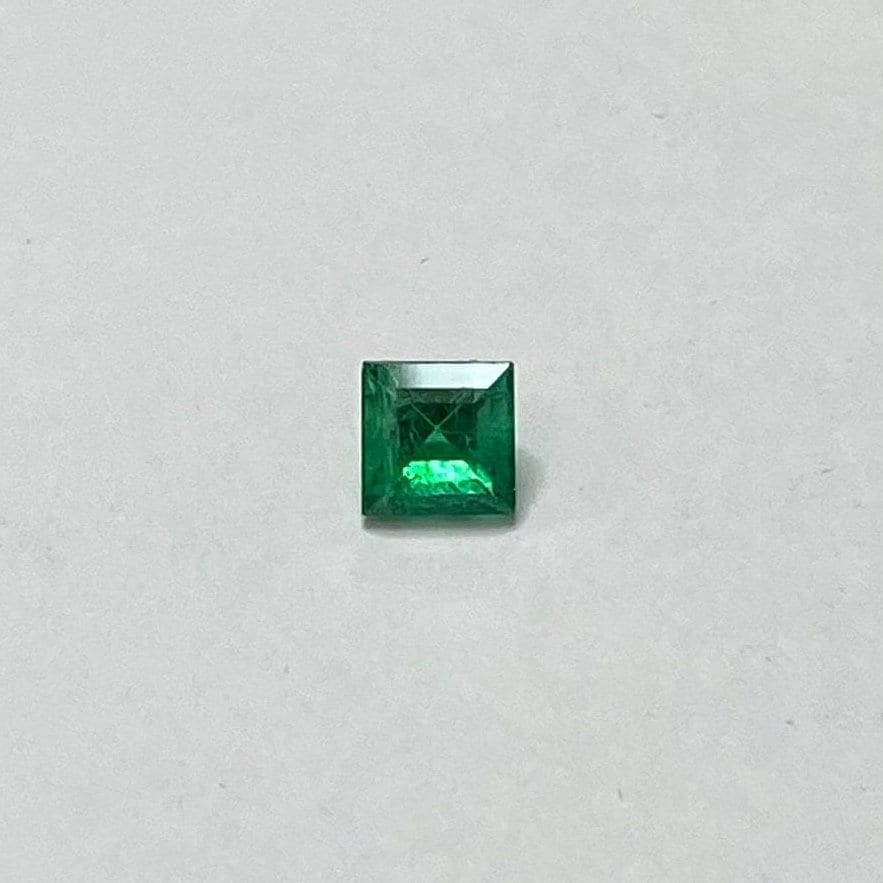 Natural Emerald Square Carre Cut 4.5x4.5mm/0.52 Carat Vivid Green Loose ...