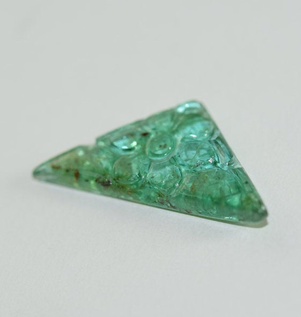 Certified 2.34cts Natural Fancy Triangle Emerald Hand Made - Etsy UK