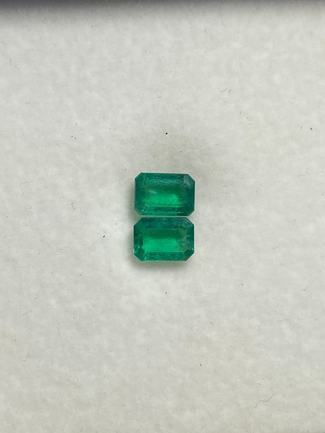 Natural Emerald Octagon Cut Pair 1.71 Carat Zambian Luster Emerald 7x5 ...