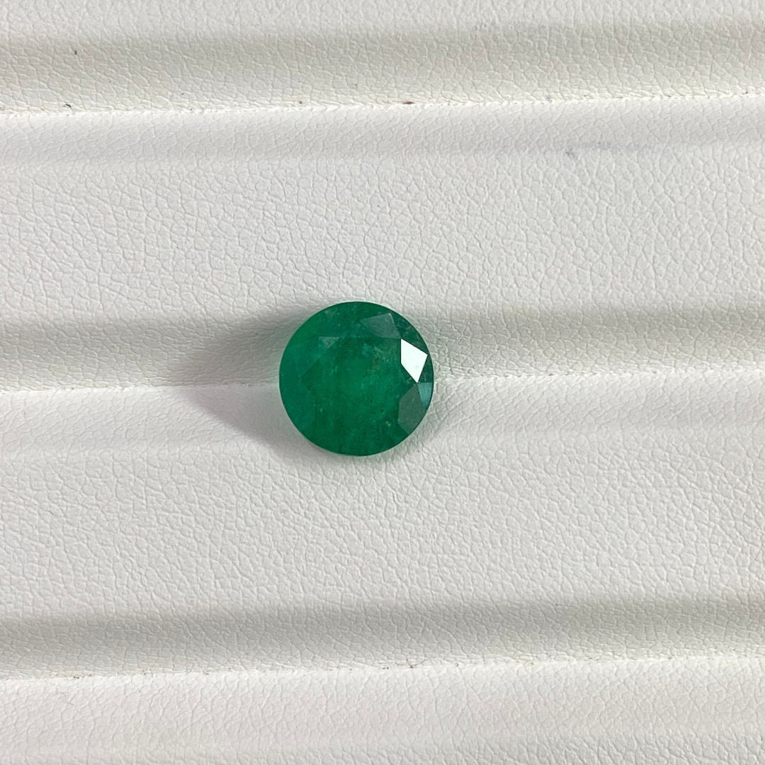 Certified Natural Emerald Round Cut 9.25MM Lot Vivid Green, Calibrated ...
