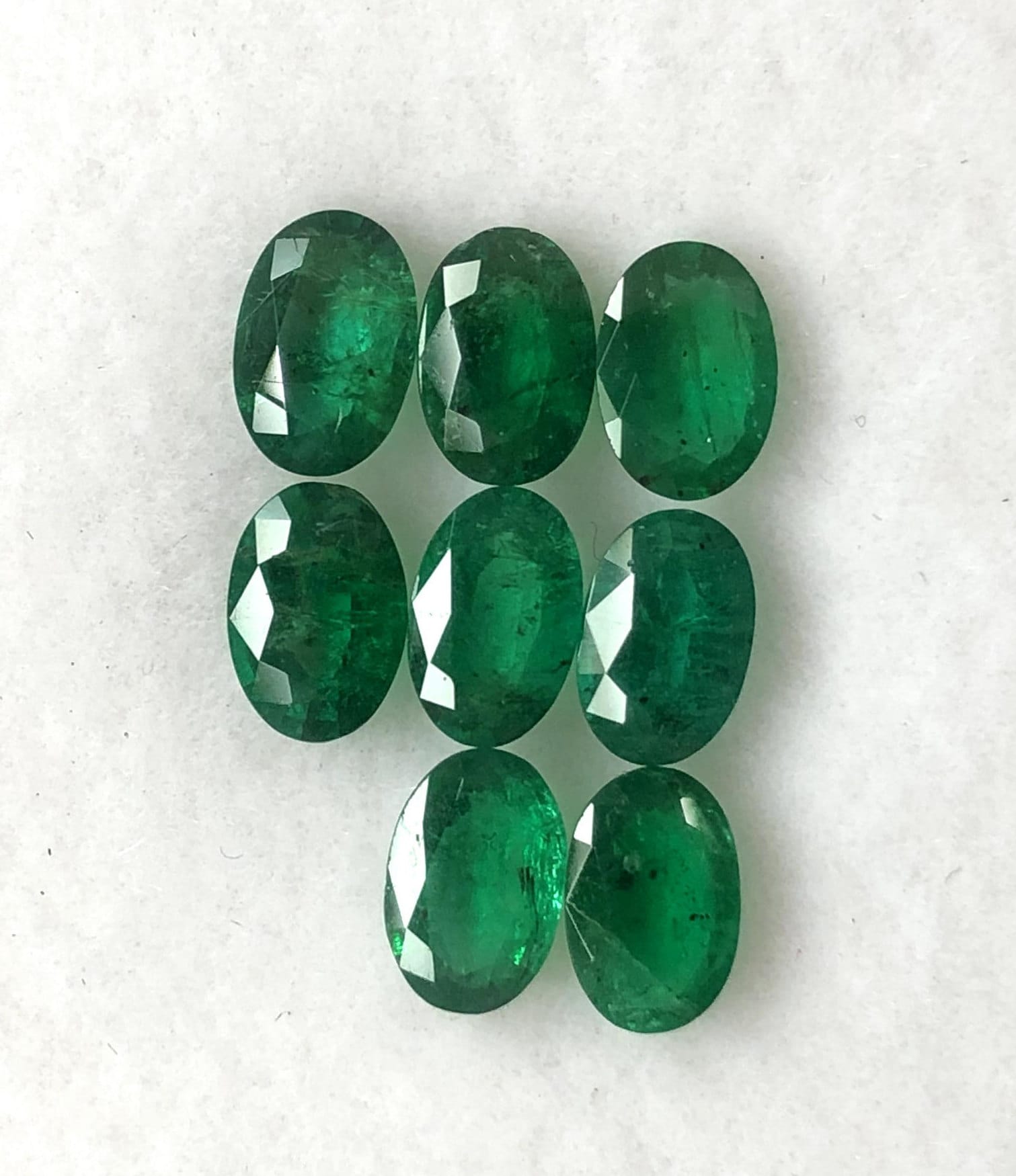 Certified 6x4MM Natural Emerald Faceted oval Gemstone Loose | Etsy