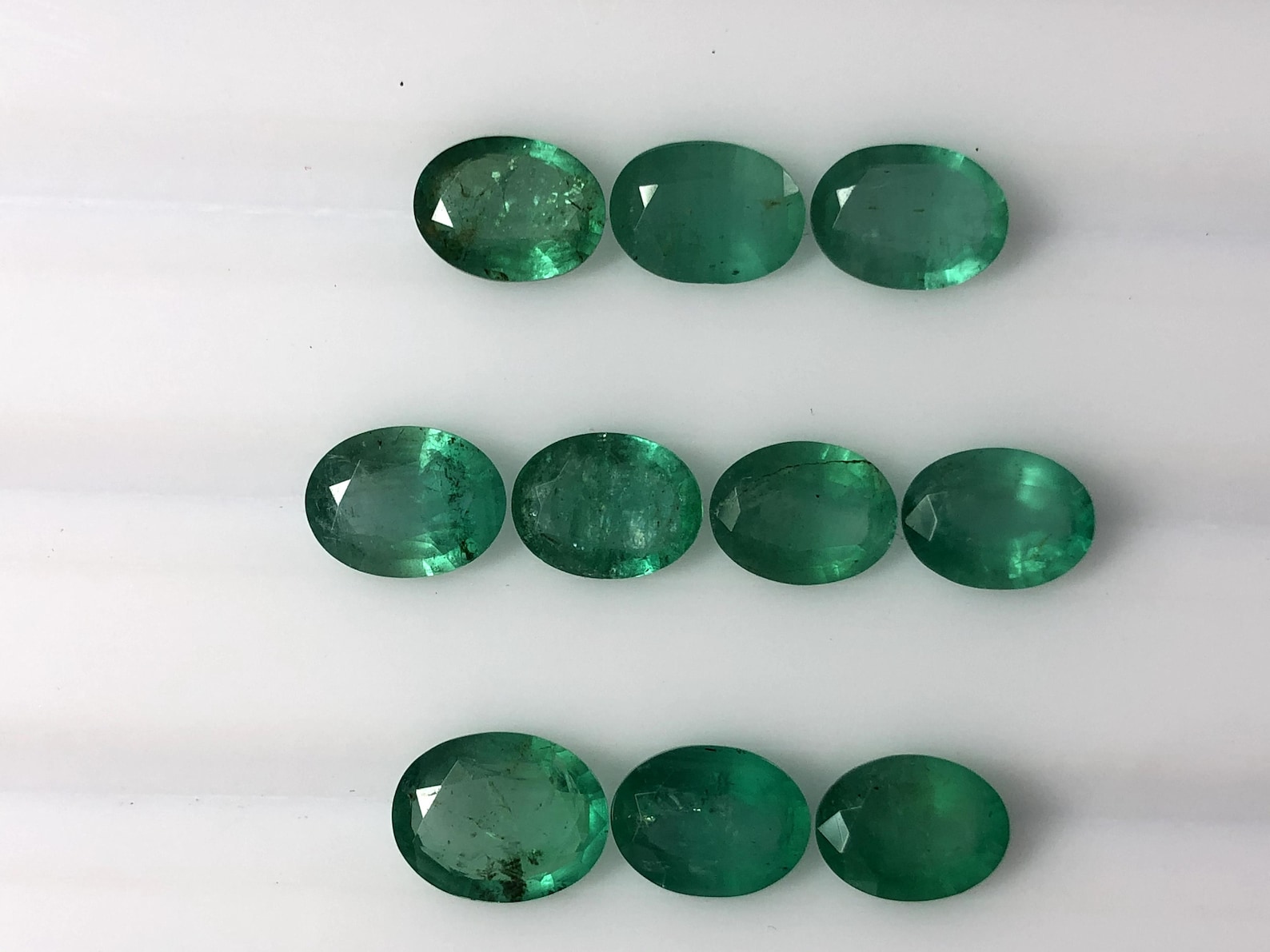 Certified 8x6mm Natural Emerald Faceted oval Gemstone Loose | Etsy