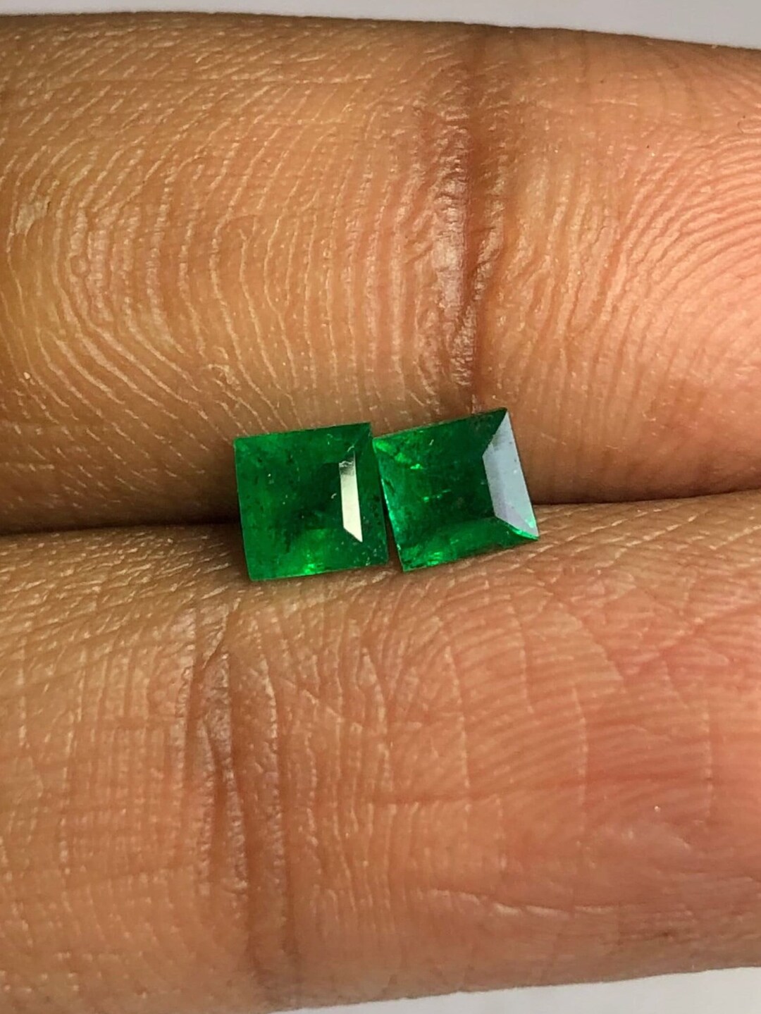 Rich Green Emerald Pair 4MM Square Gemstone Loose Green Emerald Square ...