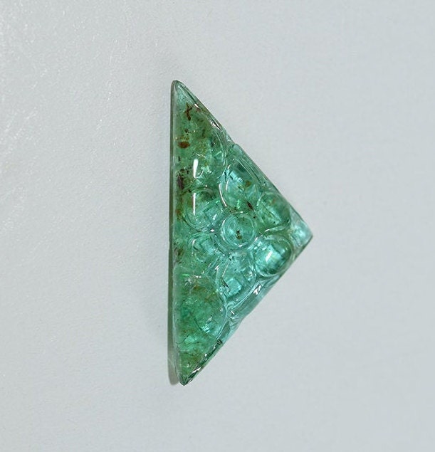 Certified 2.34cts Natural Fancy Triangle Emerald Hand Made - Etsy UK