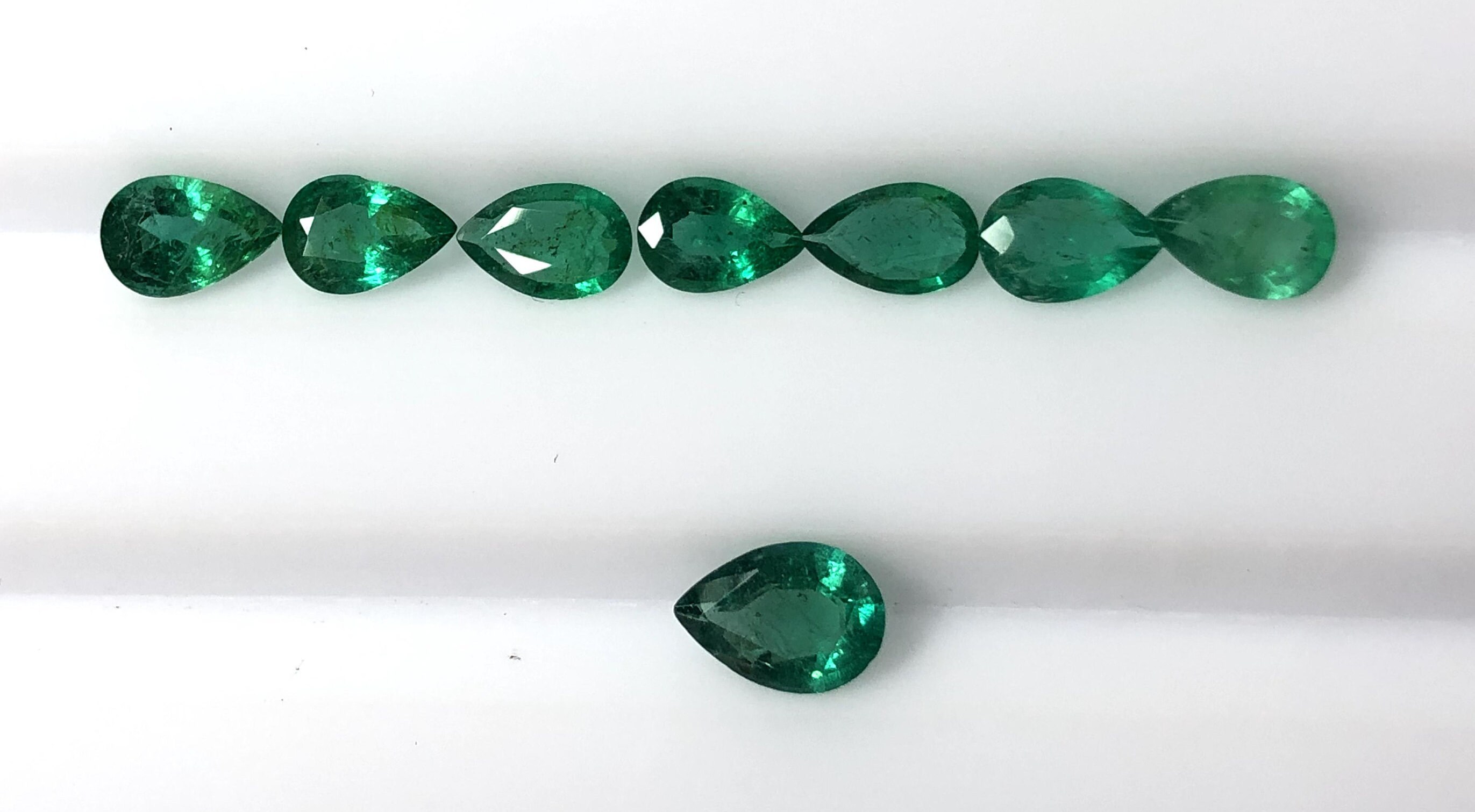 Certified 6x4MM Natural Emerald Faceted Pear Gemstone Loose | Etsy