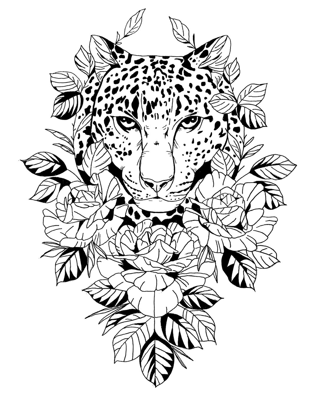 The Cheetah, Digital Art Print, Handmade Wall Art, Fun Gift for Animal ...