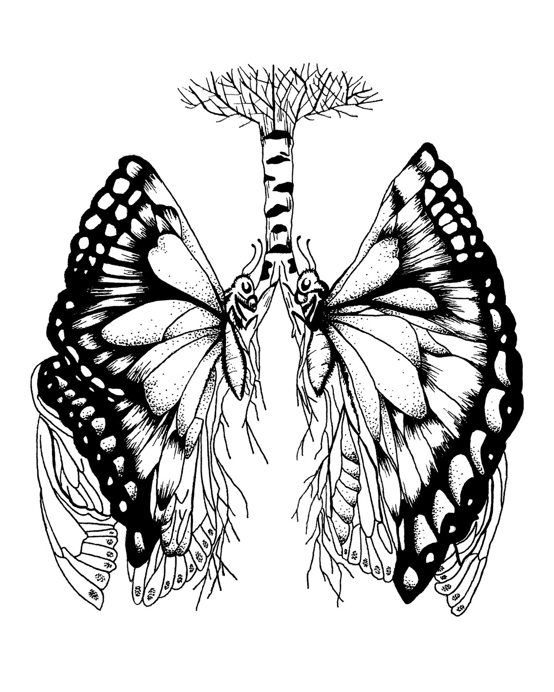 Butterfly Lungs, Digital Art Prints, Handmade Home Decor, Gift for All ...