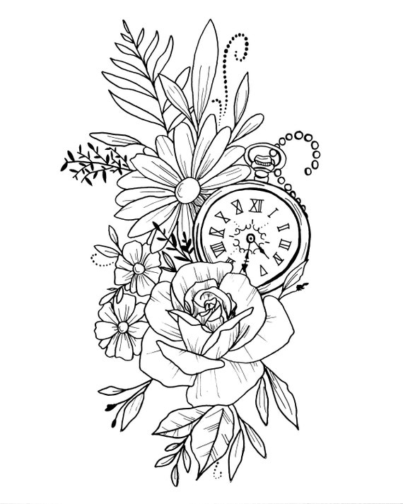 The Clock Digital Wall Art Handmade Home Decor Beautiful - Etsy