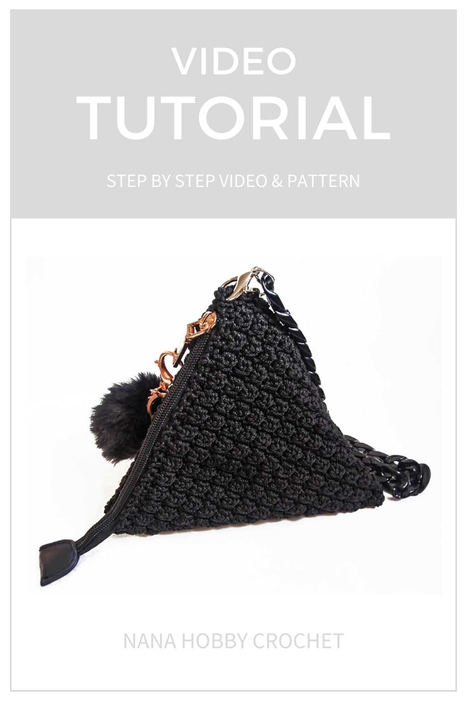 Triangular Purse Crochet Pattern, Triangle Purse Pattern, Coin Purse ...