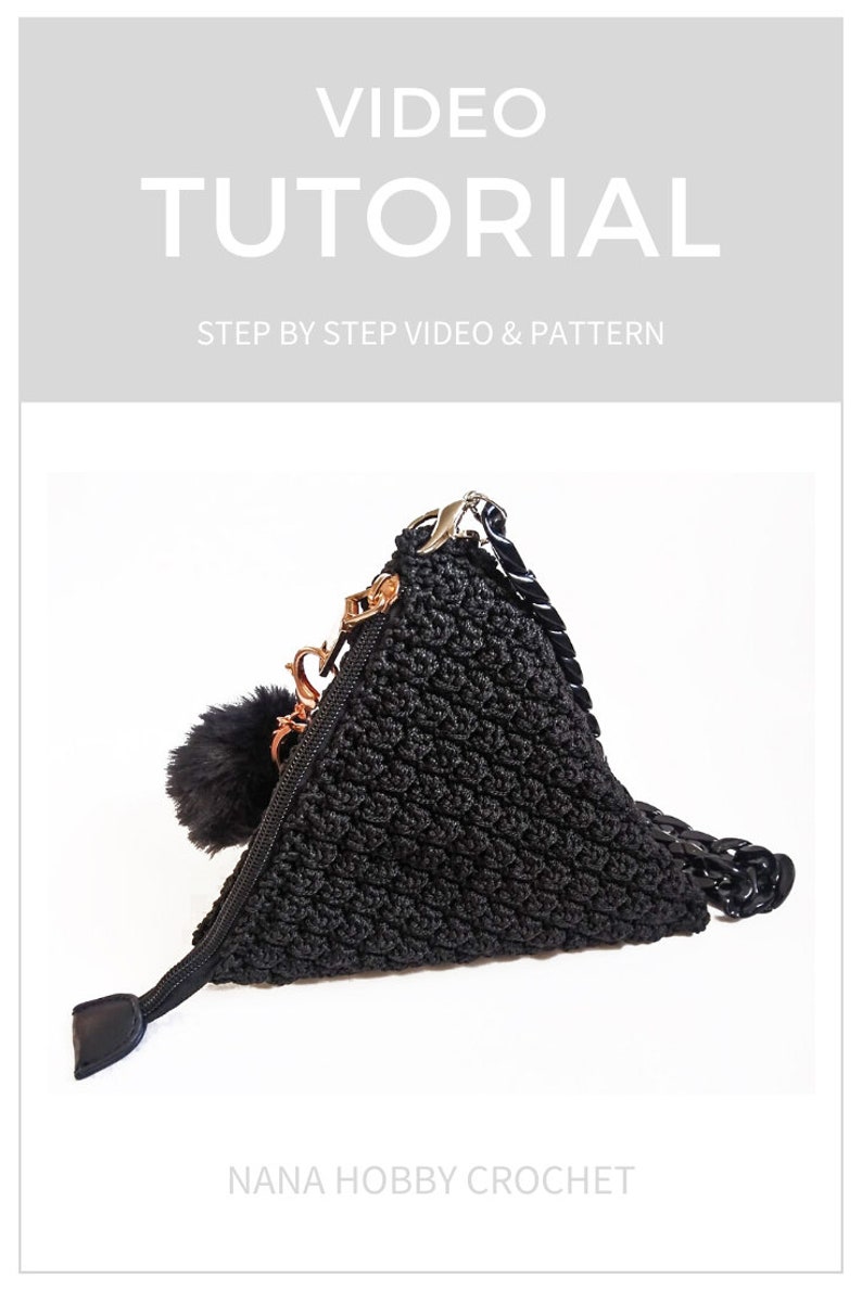 Triangular Purse Crochet Pattern, Triangle Purse Pattern, Coin Purse ...