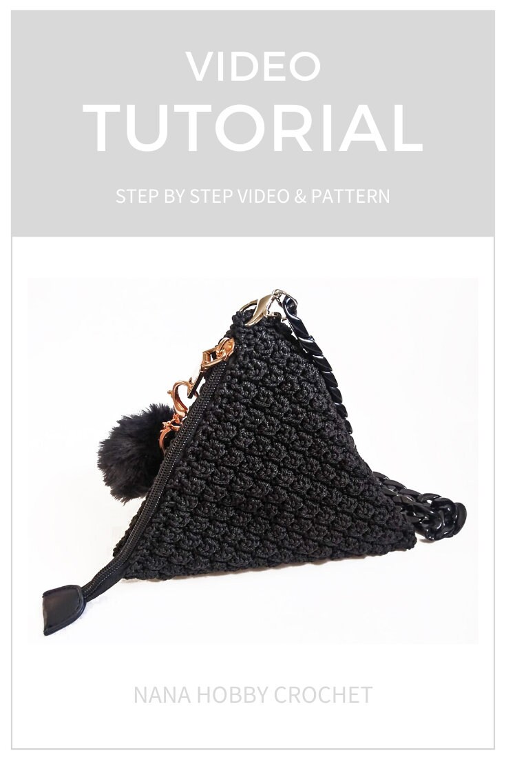 Triangular Purse Crochet Pattern, Triangle Purse Pattern, Coin Purse ...