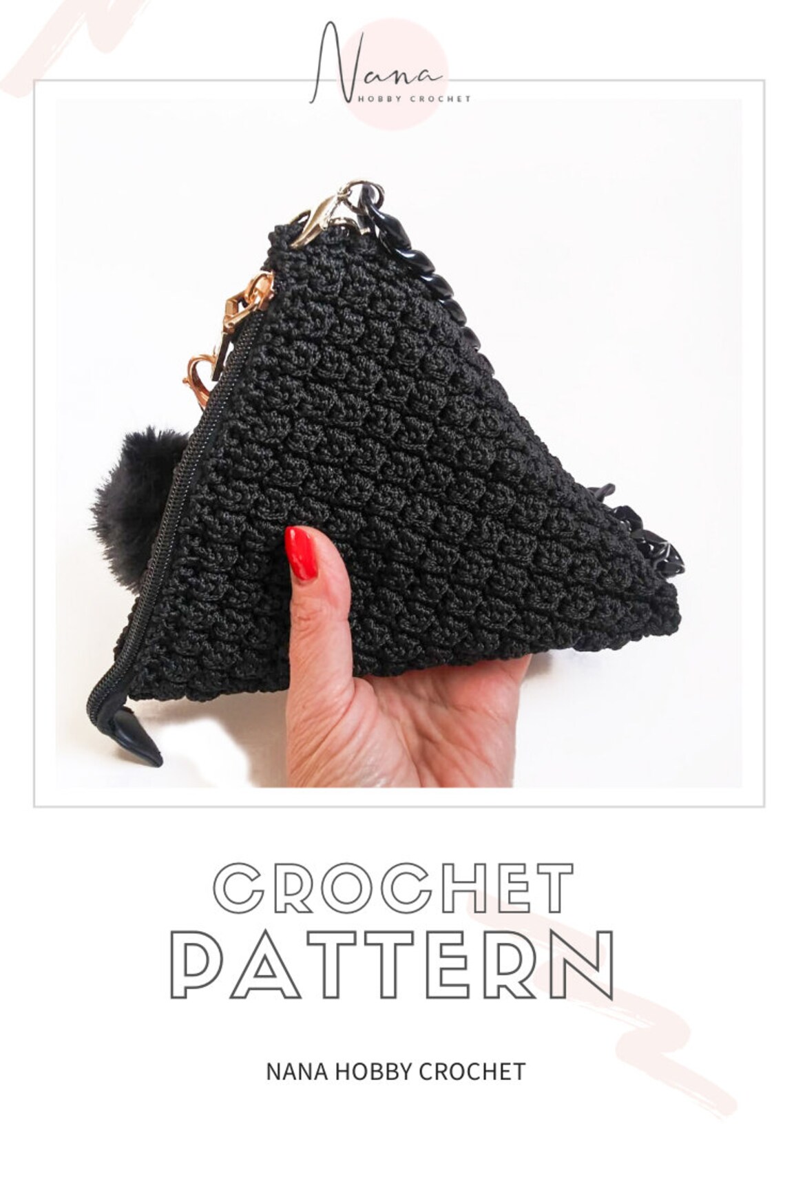 Triangular Purse Crochet Pattern, Triangle Purse Pattern, Coin Purse ...