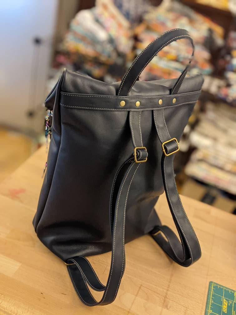 Leather Backpack Leather Rucksack Navy Leather Leather - Etsy UK