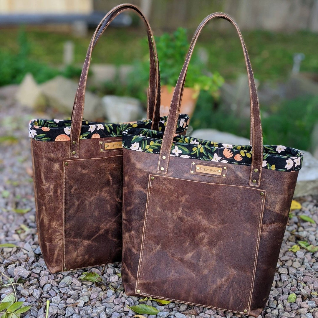 Genuine Leather Tote Bag, Rustic Leather Bag, Leather Shoulder Bag ...