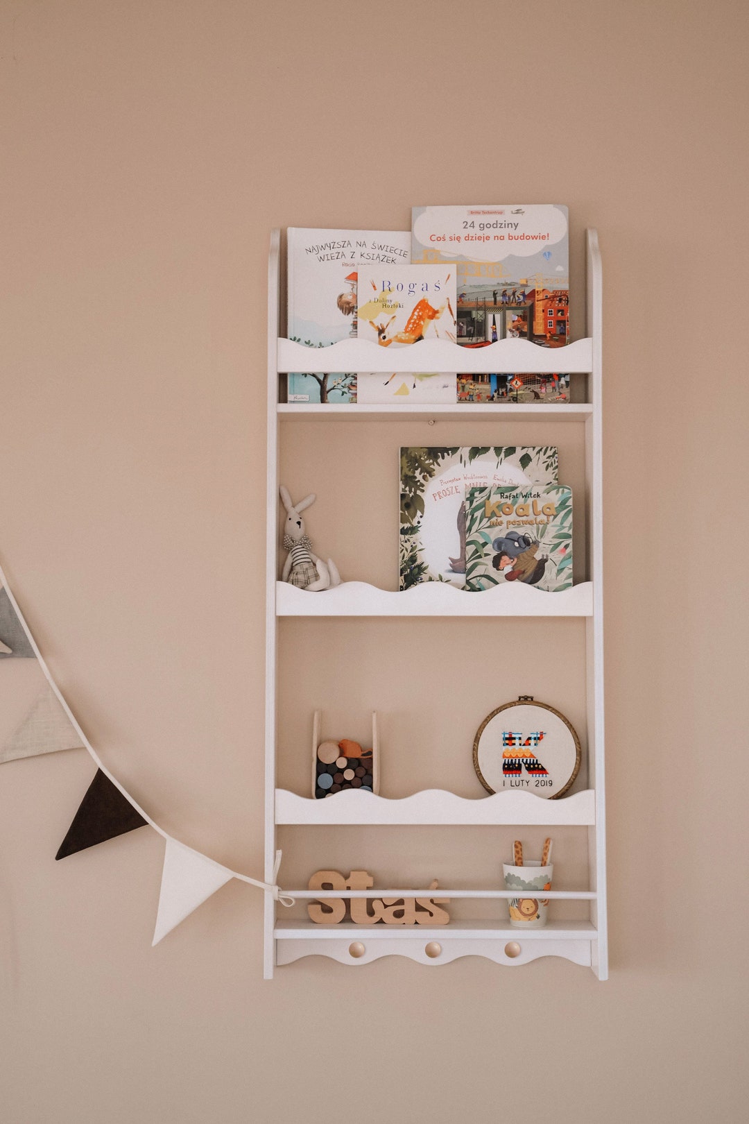 Montessori Wall Bookcase Bookshelf Shallow Book Shelf Self Serve - Etsy