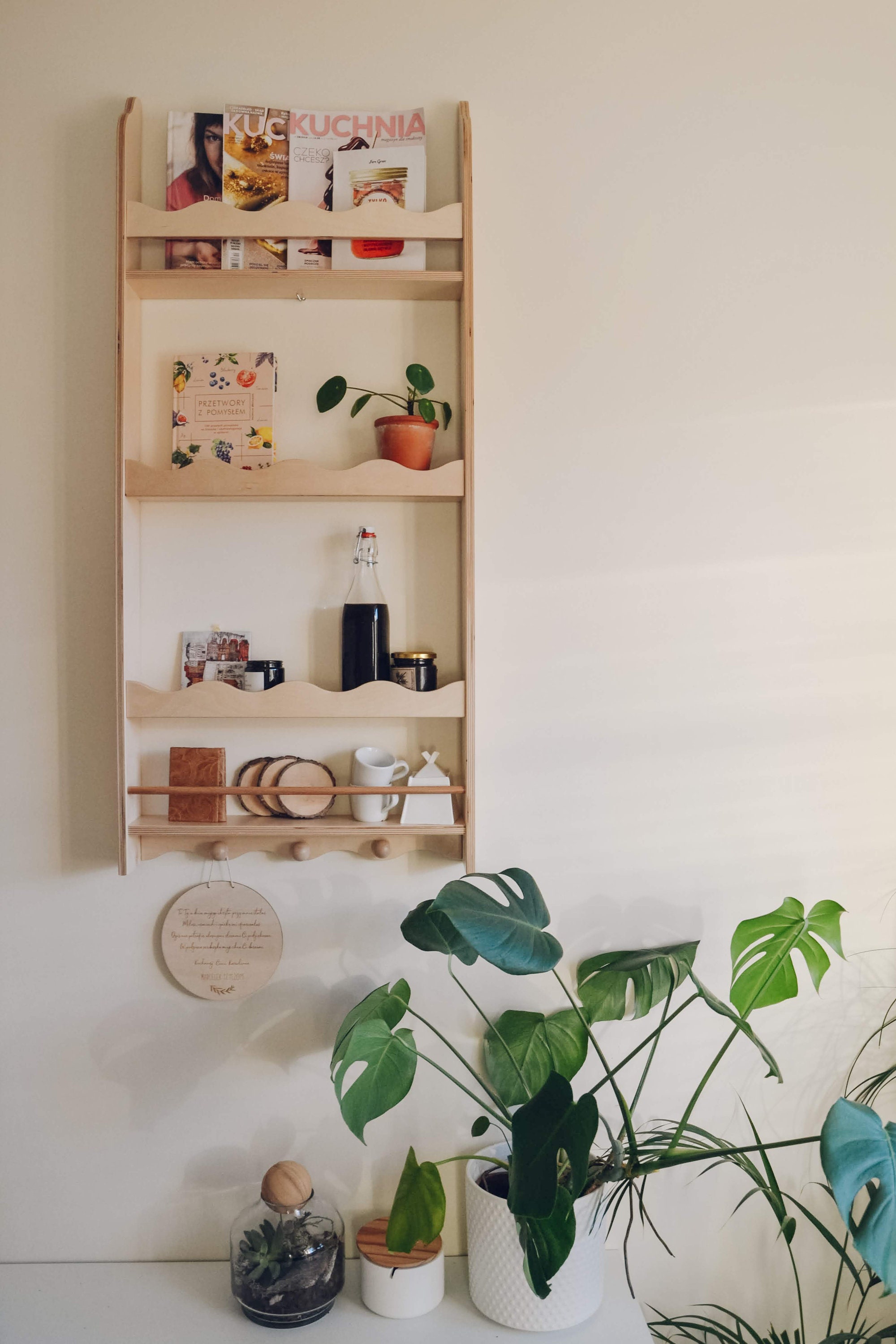 Wall Shelf Bookshelf Book Stand Cookbook Recipe Cabinet | Etsy