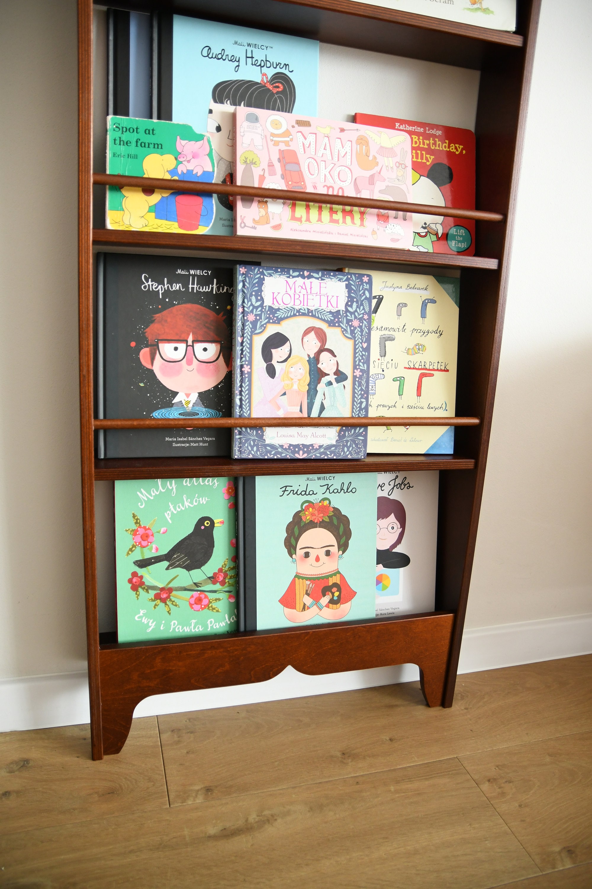 Montessori Bookcase Shallow Bookshelf Self Serve Bookshelf - Etsy