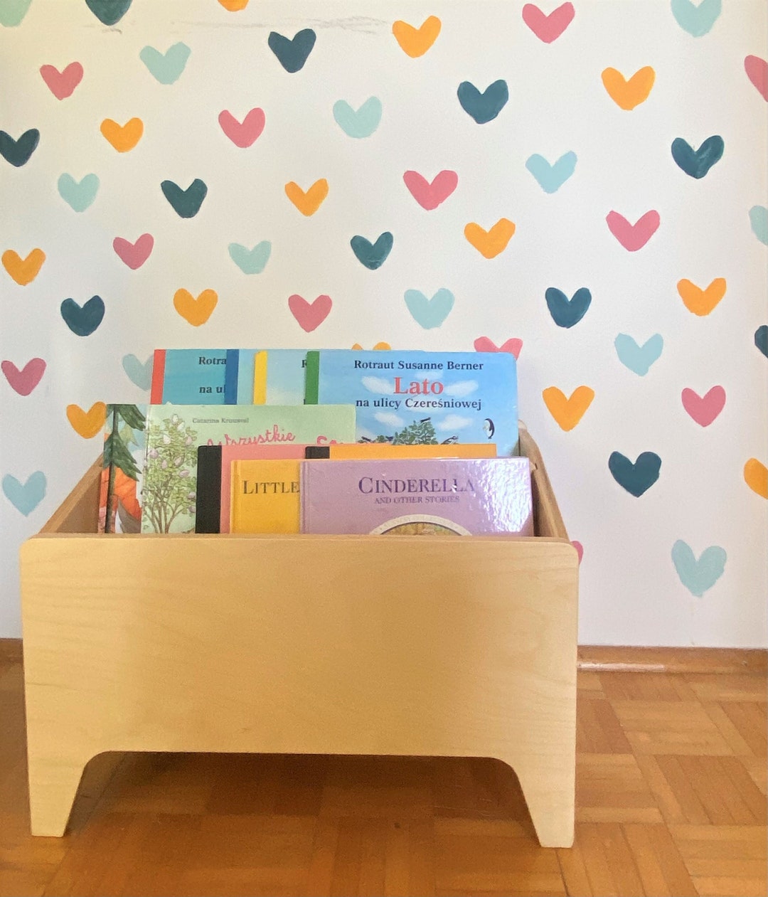 Kids Bookcase , Bin for Toys, Chest for Books, Montessori Bookshelf ...