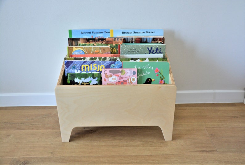 Montessori Bookcase Box Storage Toys Chest Bin Bookshelf | Etsy