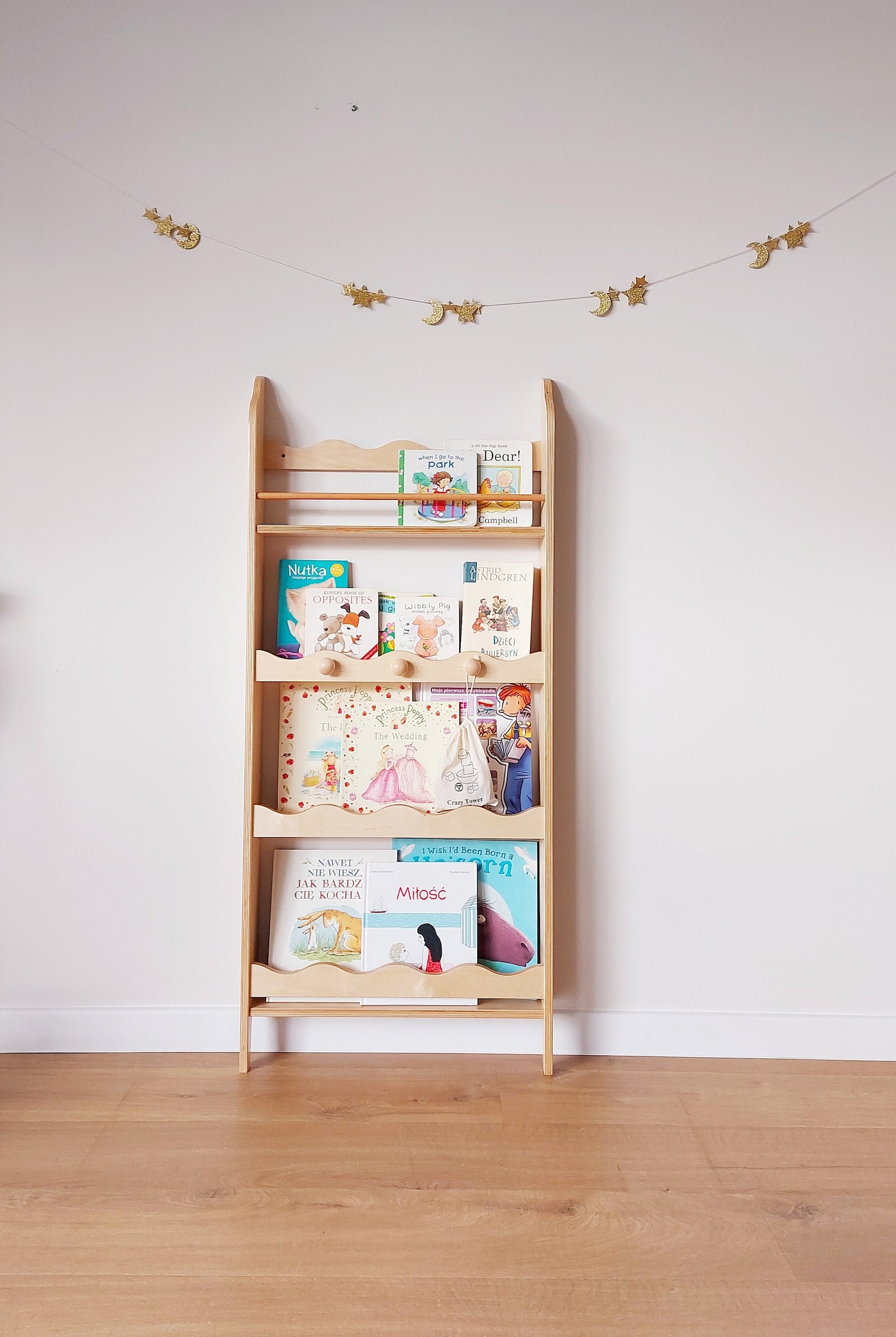 Montessori Bookcase Shallow Bookshelf Self Serve Bookshelf - Etsy