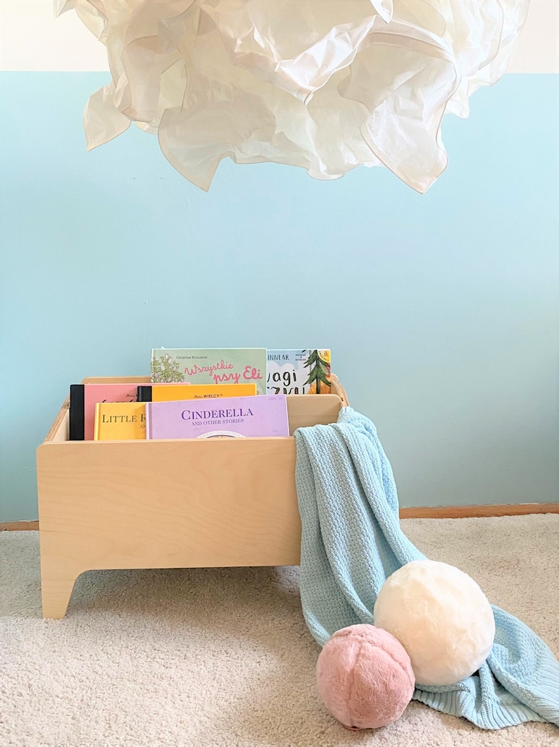 Montessori Bookcase Box Storage Toys Chest Bin Bookshelf - Etsy