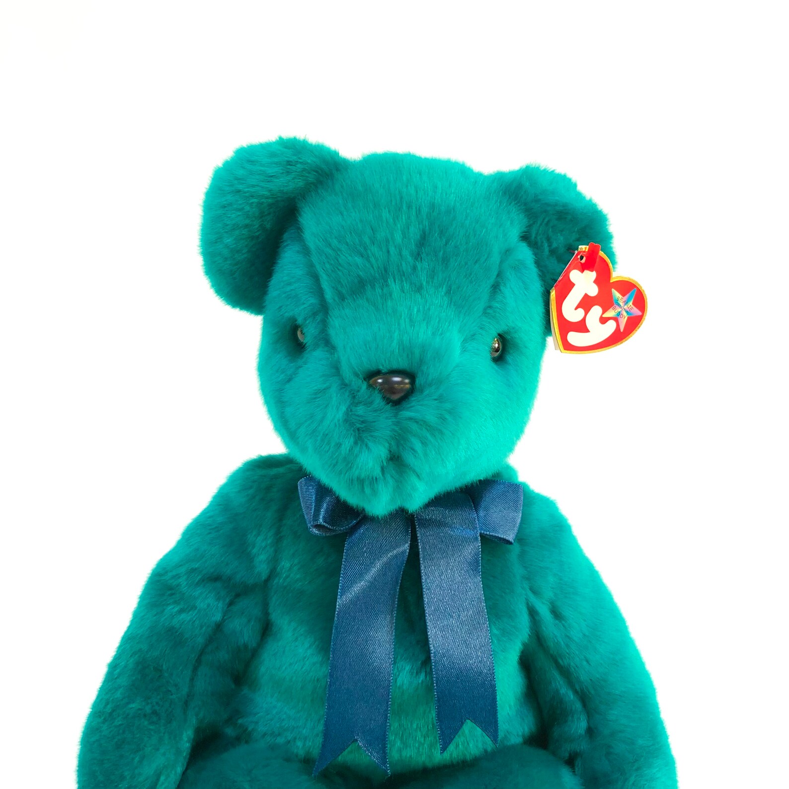 Vintage TY "teddy" the Teal Bear (2000) Beanie Buddy - Etsy